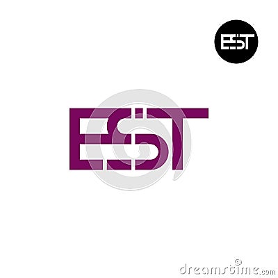 Letter EST Monogram Logo Design Vector Illustration | CartoonDealer.com ...