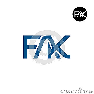 Letter FAK Monogram Logo Design Vector Illustration | CartoonDealer.com ...