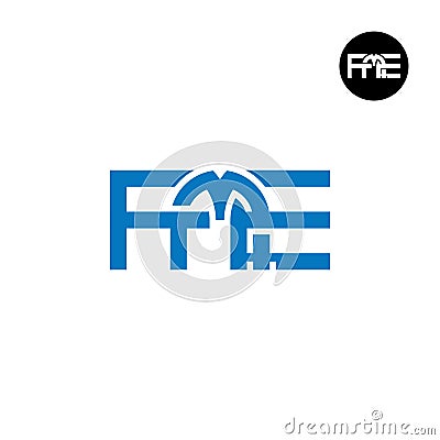 Letter FME Monogram Logo Design Cartoon Vector | CartoonDealer.com ...