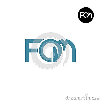 Letter FOM Monogram Logo Design Cartoon Vector | CartoonDealer.com ...