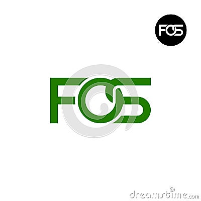Letter FOS Monogram Logo Design Vector Illustration | CartoonDealer.com ...