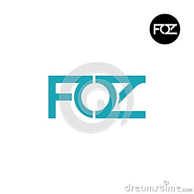 Letter FOZ Monogram Logo Design Cartoon Vector | CartoonDealer.com ...