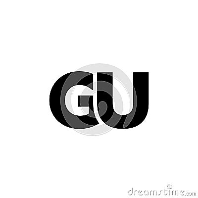 Letter G And U, GU Logo Design Template. Minimal Monogram Initial Based ...