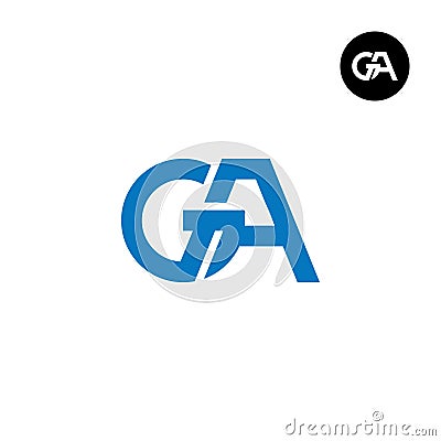Letter GA Monogram Logo Design Cartoon Vector | CartoonDealer.com ...