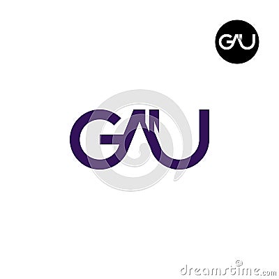 Letter GAU Monogram Logo Design Vector Illustration | CartoonDealer.com ...