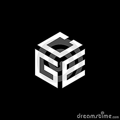 Letter GCE Cube Logo Design Stock Photo | CartoonDealer.com #215639422