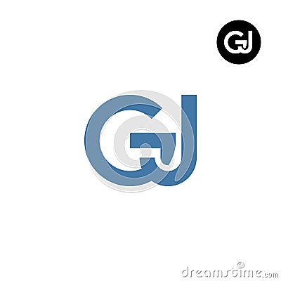Letter GJ Monogram Logo Design Vector Illustration | CartoonDealer.com ...