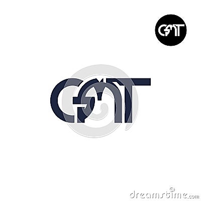 Letter GMT Monogram Logo Design Cartoon Vector | CartoonDealer.com ...
