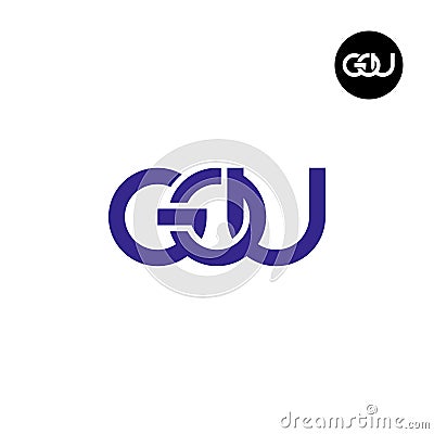 Letter GOU Monogram Logo Design Vector Illustration | CartoonDealer.com ...