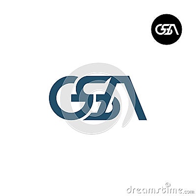 Letter GSA Monogram Logo Design Vector Illustration | CartoonDealer.com ...