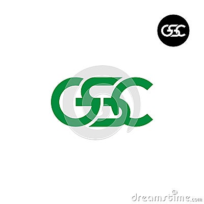 Letter GSC Monogram Logo Design Cartoon Vector | CartoonDealer.com ...