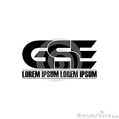Letter GSE Simple Monogram Logo Icon Design. Cartoon Vector ...