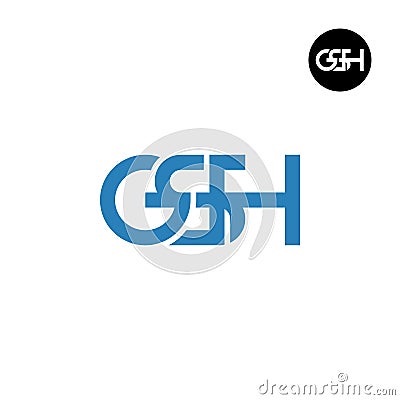 Letter GSH Monogram Logo Design Vector Illustration | CartoonDealer.com ...