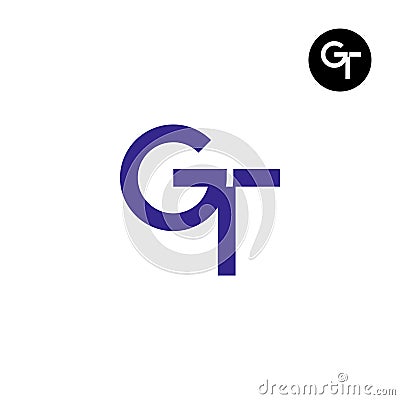 Letter GT Monogram Logo Design Stock Image | CartoonDealer.com #286103479