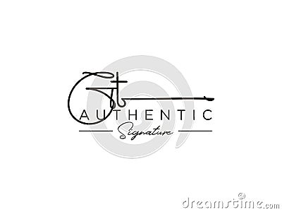Letter GT Signature Logo Template Vector | CartoonDealer.com #296116344