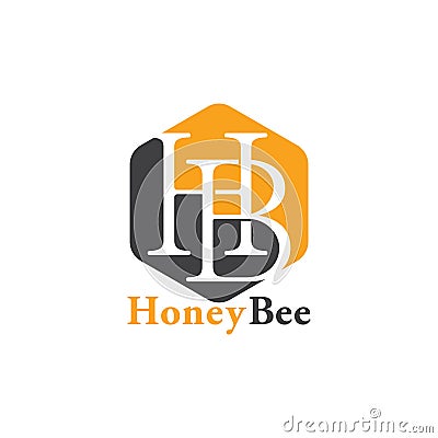 Letter Hb Honey Bee Logo Vector | CartoonDealer.com #181325066
