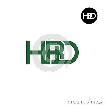 Letter HBD Monogram Logo Design Vector Illustration | CartoonDealer.com ...
