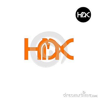 Letter HMX Monogram Logo Design Vector Illustration | CartoonDealer.com ...