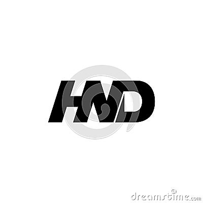 Letter HND Simple Monogram Logo Icon Design. Cartoon Vector ...