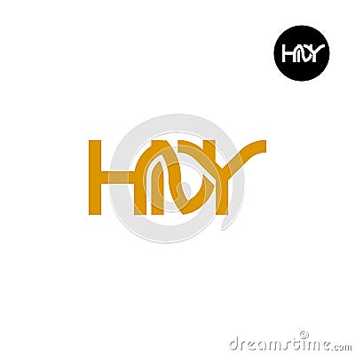 Letter HNY Monogram Logo Design Vector Illustration | CartoonDealer.com ...