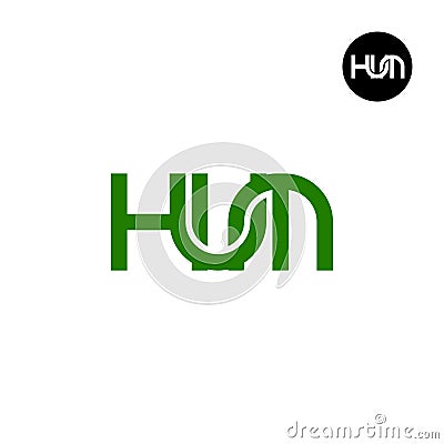 Letter HUM Monogram Logo Design Vector Illustration | CartoonDealer.com ...