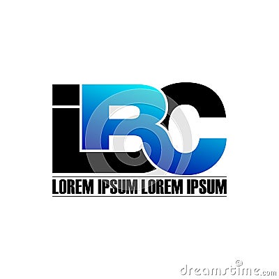 Letter IBC Simple Monogram Logo Icon Design. Cartoon Vector ...