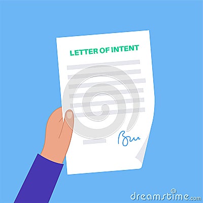 Letter Of Intent Cartoon Vector | CartoonDealer.com #259209969