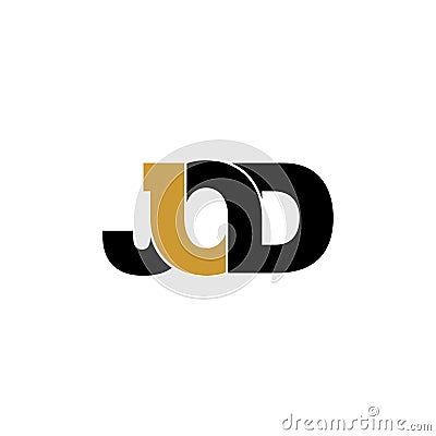 Letter JOD Simple Monogram Logo Icon Design. Cartoon Vector ...
