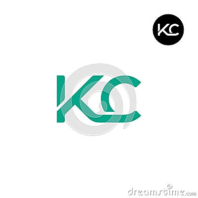 Letter KC Monogram Logo Design Cartoon Vector | CartoonDealer.com ...