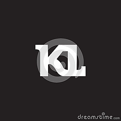 Letter Kl Font Simple Geometric Curves Logo Vector | CartoonDealer.com ...