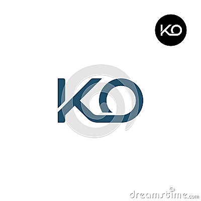 Letter KO Monogram Logo Design Vector Illustration | CartoonDealer.com ...