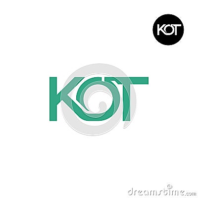 Letter KOT Monogram Logo Design Vector Illustration | CartoonDealer.com ...