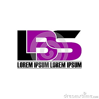 Letter LBS Simple Monogram Logo Icon Design. Vector Illustration ...