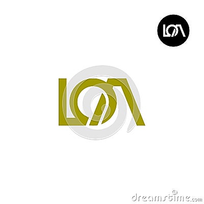 Letter LOA Monogram Logo Design Cartoon Vector | CartoonDealer.com ...