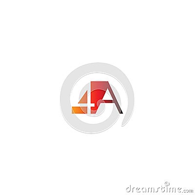 Letter 4A Logo Combination Vector Illustration | CartoonDealer.com ...
