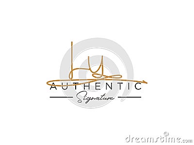 Letter LU Signature Logo Template Vector | CartoonDealer.com #289209191