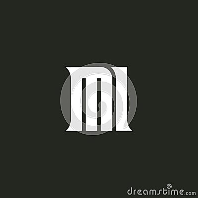 Letter M And Number 1 - Logo. Monogram Template Or Logotype. M1 ...