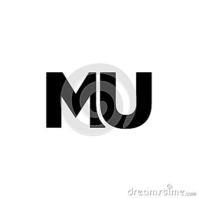 Letter M And U, MU Logo Design Template. Minimal Monogram Initial Based ...