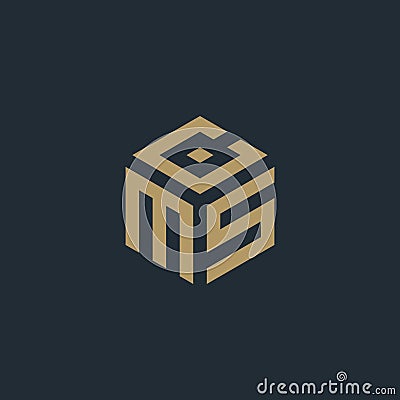 Letter MCS Cube Logo Design Royalty-Free Stock Photography ...