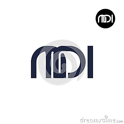 Letter MDI Monogram Logo Design Vector Illustration | CartoonDealer.com ...
