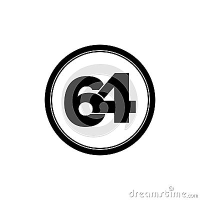 Letter 64 Monogram Logo Icon Design Vector. | CartoonDealer.com #191801116