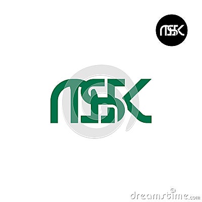 Letter MSK Monogram Logo Design Cartoon Vector | CartoonDealer.com ...
