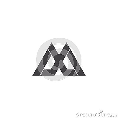 Letter Mx Simple Geometric Modern Triangle Symbol Logo Vector ...