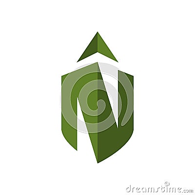 Letter N Monogram North Arrow Vector Illustration | CartoonDealer.com ...