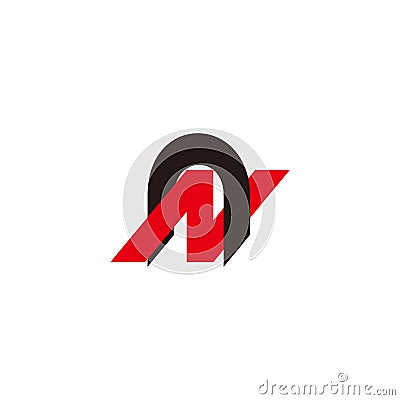 Letter N Motion Geometric Overlap Symbol Logo Vector Royalty-Free Stock ...