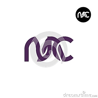 Letter NAC Monogram Logo Design Cartoon Vector | CartoonDealer.com ...