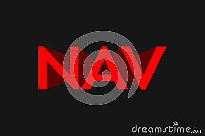The Letter NAV Initial 3D Logo Template Vector Illustration ...