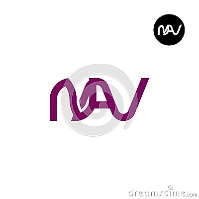 Letter NAV Monogram Logo Design Vector Illustration | CartoonDealer.com ...