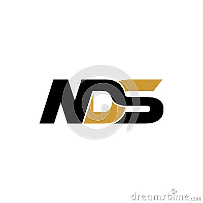 Letter NDS Simple Monogram Logo Icon Design. Vector Illustration ...
