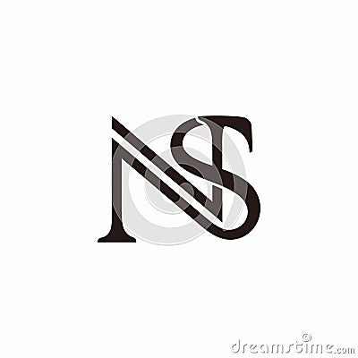 Letter Ns Simple Overlap Design Symbol Logo Vector | CartoonDealer.com ...